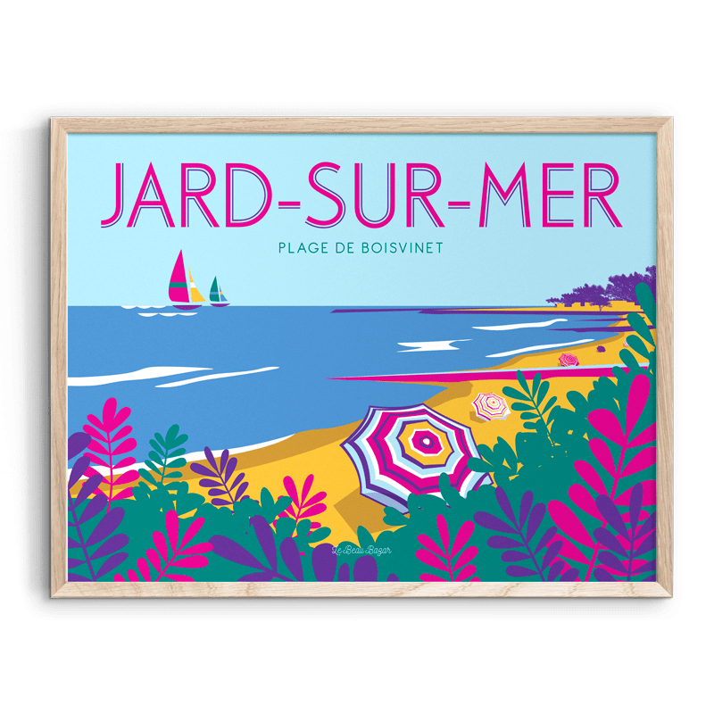 Affiche JARD-SUR-MER Plage de Boisvinet - Le Beau Bazar
